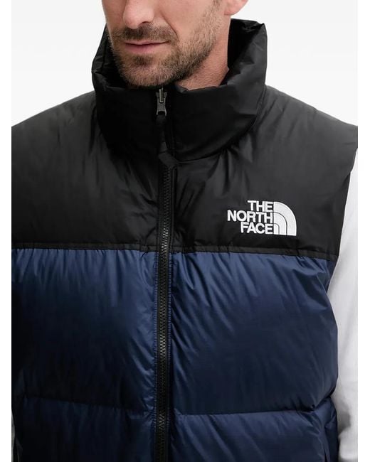The North Face Retro Nuptse Hooded Quilted Gilet in Blue for Men | Lyst UK