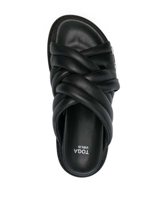 Toga Virilis Interwoven-Design Slides in Black for Men | Lyst