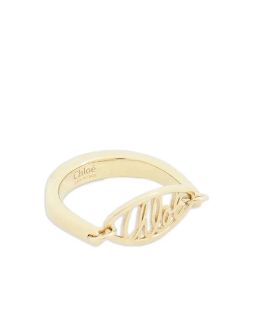 Chloé Logo-Detail Ring in Metallic | Lyst UK