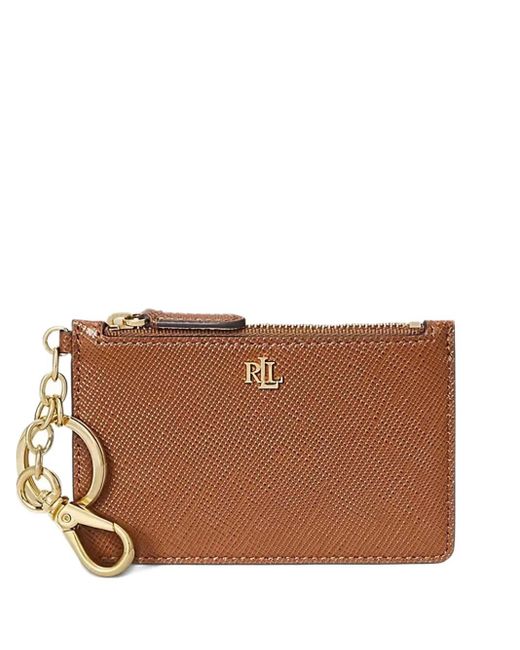 Ralph Lauren Leather Key-Ring Card Holder in Brown | Lyst UK