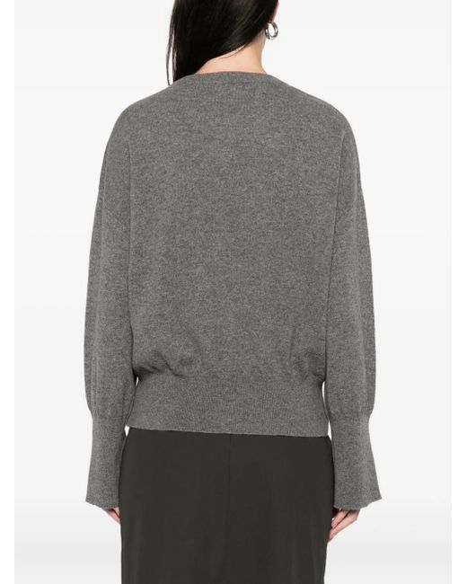 Soft Goat Long-Sleeve Cre-Neck Knitwear in Grey | Lyst UK