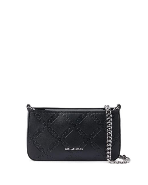 Michael Kors Logo-Lettering Crossbody Bag in Black | Lyst