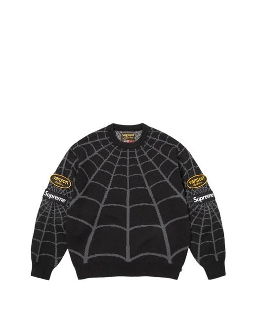 Supreme X Vanson Leathers X Marvel Spider- Intarsia-Knit Sweater in ...