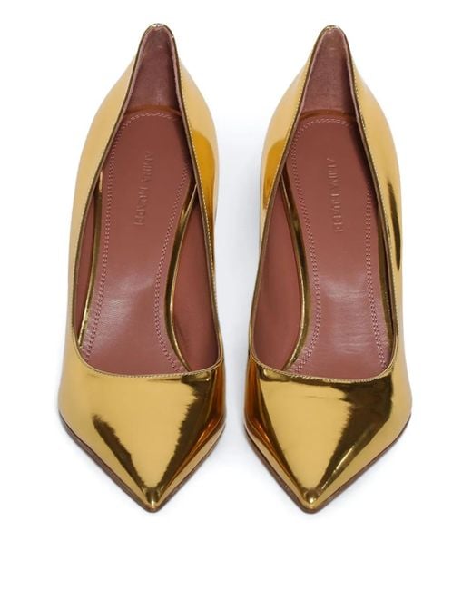 AMINA MUADDI 95Mm Ami Pumps in Metallic | Lyst