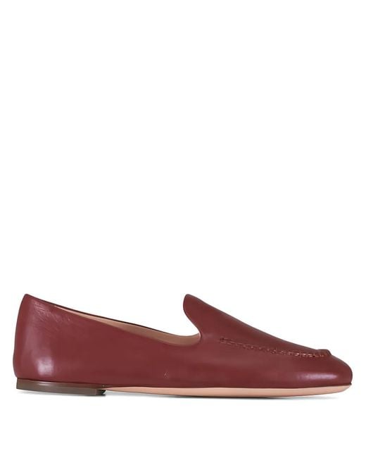 Agl Attilio Giusti Leombruni Amelia Stitch-Detail Loafers in Red | Lyst UK