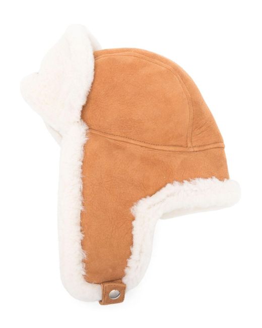 Maje Shearling Chapka Hat in White | Lyst