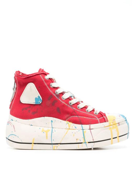 R13 Tall Kurt Sneakers in Red | Lyst