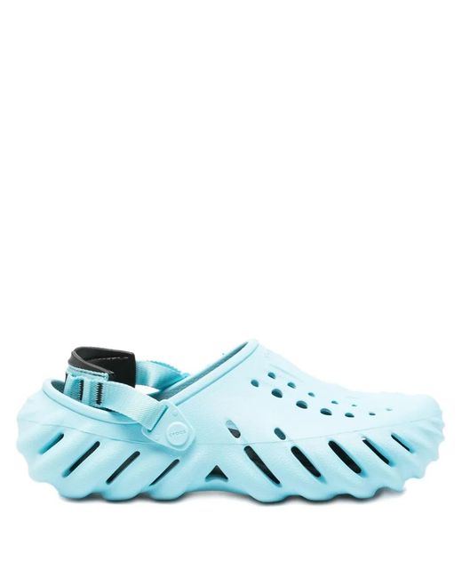 Crocs™ Perforated-Detail Rubber Clogs in Blue | Lyst