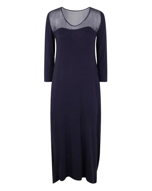 Gentry Portofino Sheer-Panelled Maxi Dress in Blue | Lyst