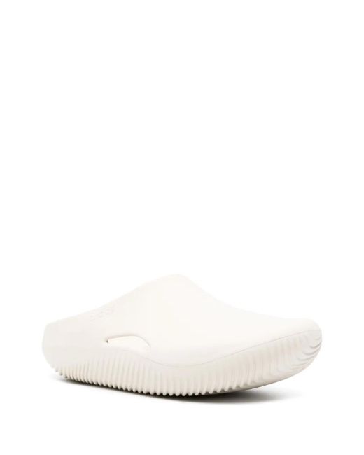 Crocs™ Logo-Embossed Round-Toe Slides in White | Lyst