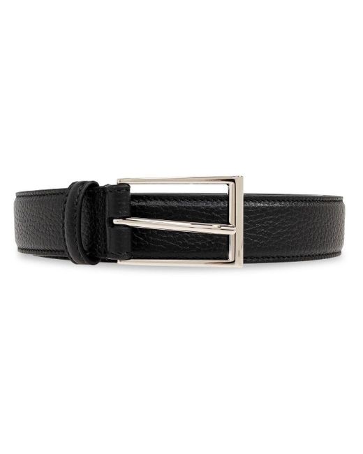 Gucci Logo-lettering Leather Belt in Black for Men | Lyst