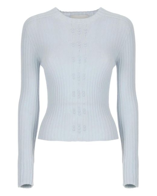 Vanisé Ribbed Sweater in Blue | Lyst UK