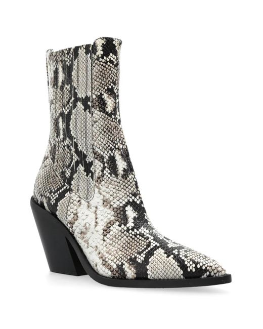 IRO Python-Print Boots in Black | Lyst