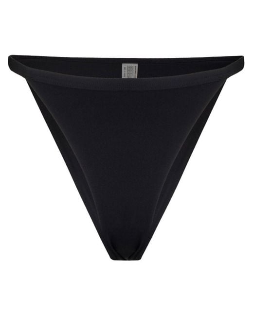 Form And Fold High Cut Bikini Bottoms In Black Blue Lyst Canada