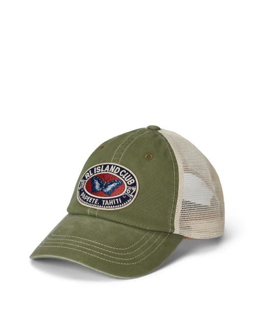 Polo Ralph Lauren Mesh-Panelled Cap in Green for Men | Lyst