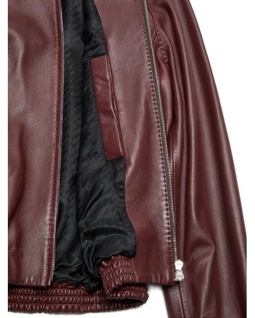 Acne Studios Full-Zip Leather Jacket in Brown for Men | Lyst UK