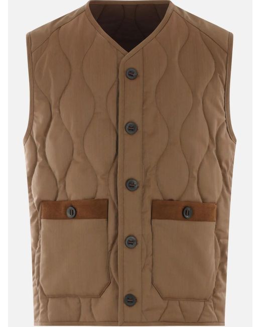 Sease Quilted Vest in Brown for Men | Lyst