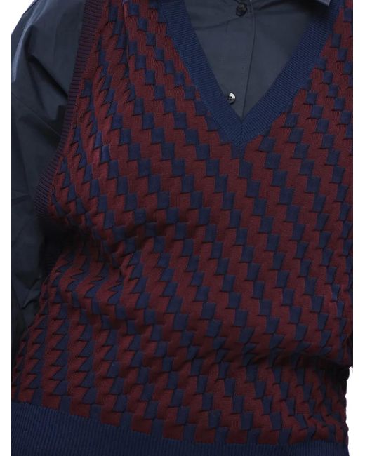Loewe Checked Vest in Blue | Lyst
