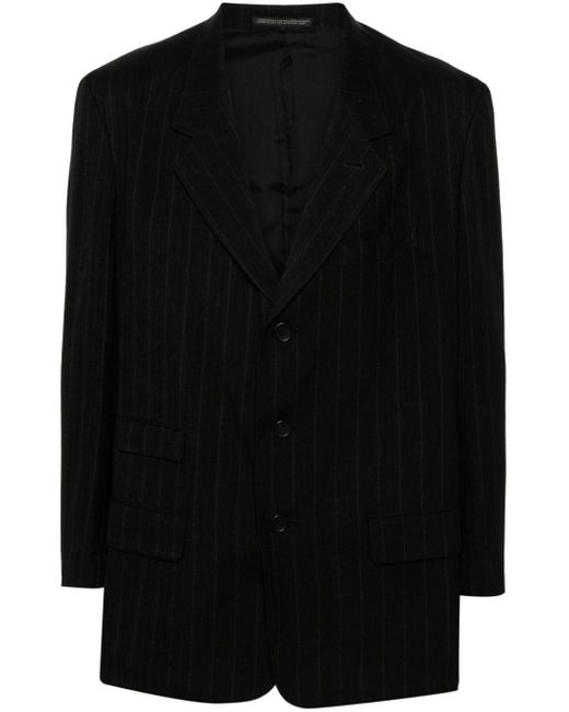 Yohji Yamamoto Pinstriped Blazer in Black for Men | Lyst