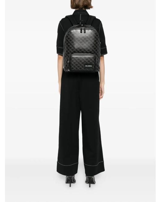 KARL LAGERFELD Voyage Backpack in Black | Lyst