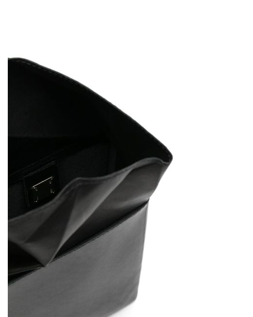 Guidi Leather Bucket Messenger Bag in Black | Lyst