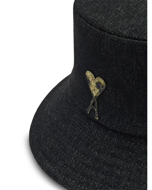 Ami Paris Bob Rivet Ami De Coeur Bucket Hat in Black | Lyst