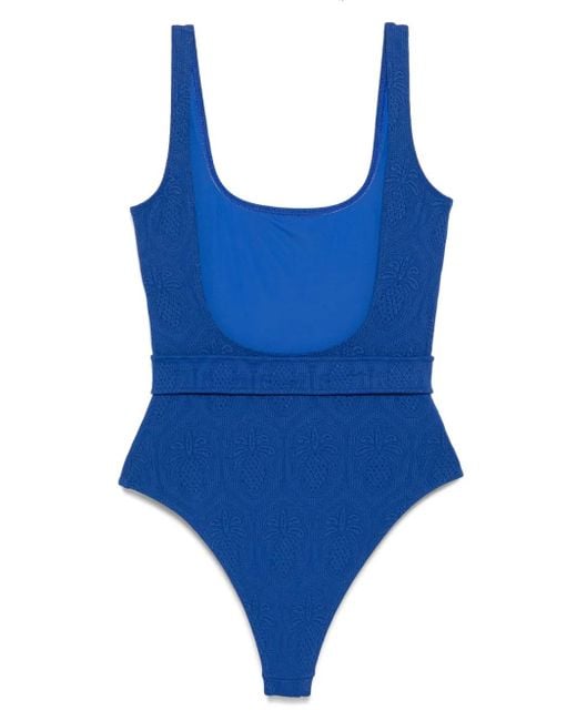 FARM Rio Matelasse One-Piece in Blue | Lyst