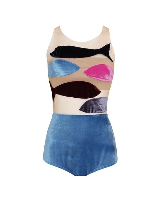 Brigitte Bardot Carnaval/Festival Aquario Fish-Appliqued Swimsuit in ...