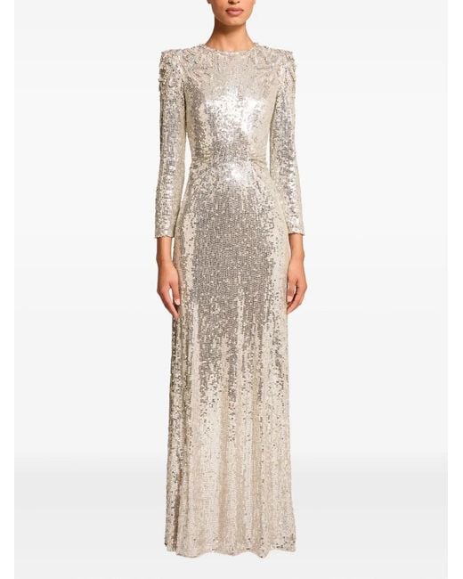 Jenny Packham Sequin-Embellished Dulcet Dress in White | Lyst