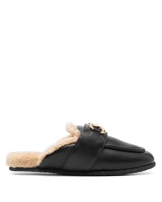 Gucci Ariel Slippers in Black | Lyst