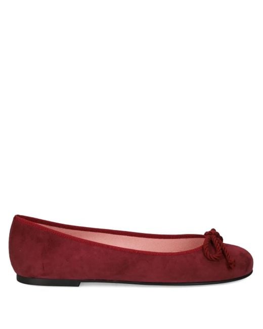 Pretty Ballerinas Rosario Bow-Detail Round-Toe Ballet Flats in Red | Lyst UK