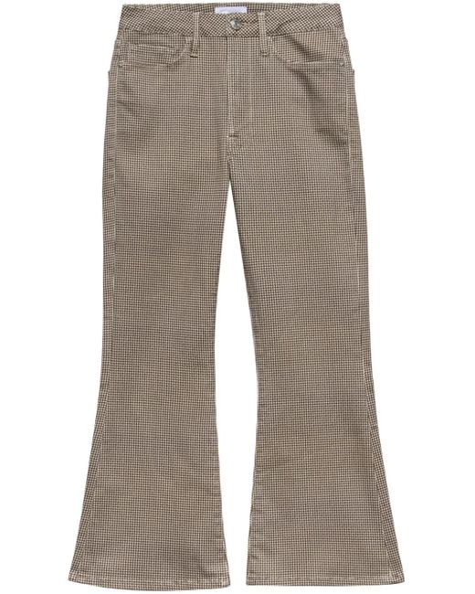 FRAME Le Crop Flare Jeans in Natural | Lyst
