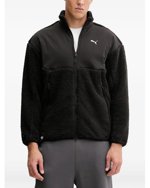 PUMA Tech Relaxed Sherpa Jacket in Black for Men | Lyst UK