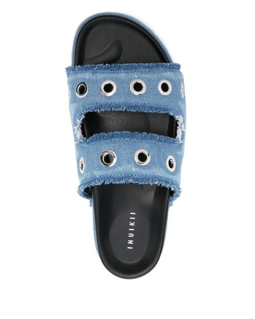 Inuikii Denim Slides in Blue | Lyst UK