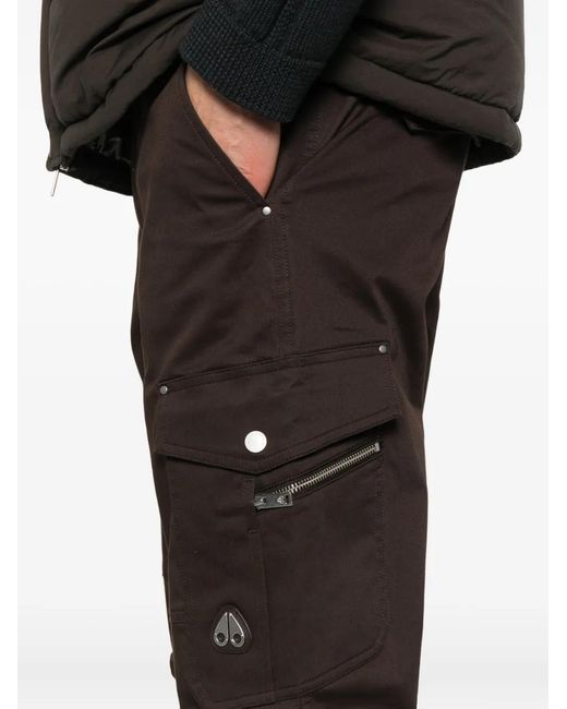 Moose Knuckles Cargo-Pockets Logo-Patch Trousers in Brown for Men | Lyst UK
