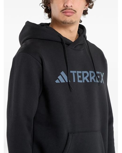 adidas Terrex Logo-Detail Hoodie in Blue for Men | Lyst UK