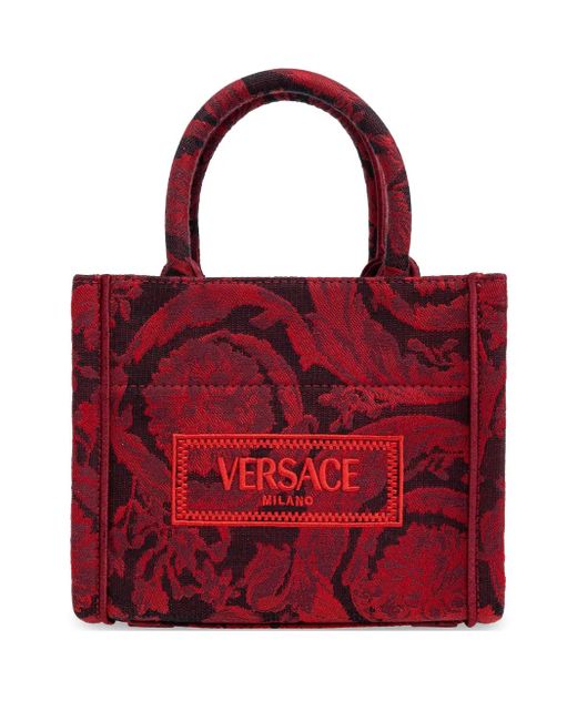 Versace Small Barocco Athena Bag in Red | Lyst