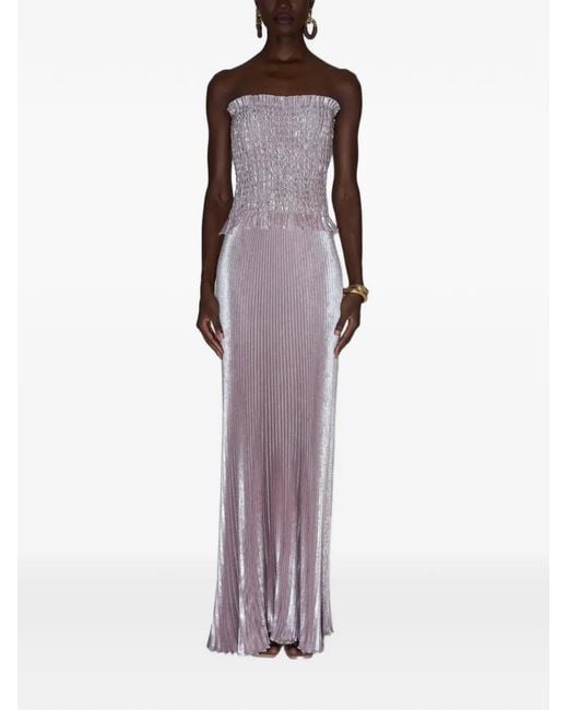 L'idée Maya Pleated Maxi Dress in Purple | Lyst UK
