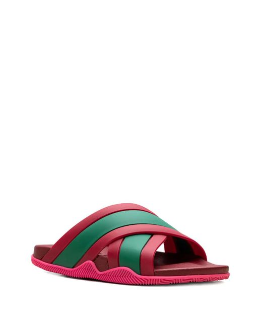Gucci Web Slide Slides in Red | Lyst