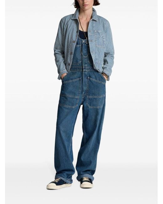 RRL Robyn Overalls in Blue | Lyst