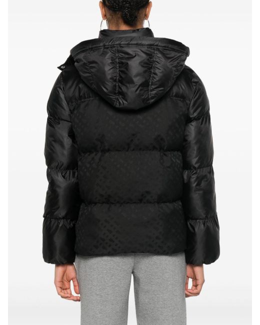 BOSS Monogram Puffer Jacket in Black | Lyst