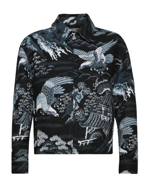 Amiri Crane Tapestry Jacket in Black for Men | Lyst