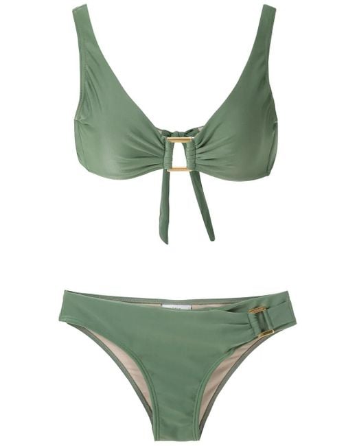 Amir Slama Metallic Embellishments Bikini Set in Green | Lyst UK