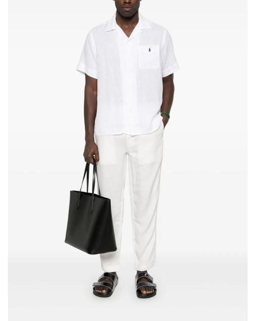 Polo Ralph Lauren Linen Shirt in White for Men | Lyst