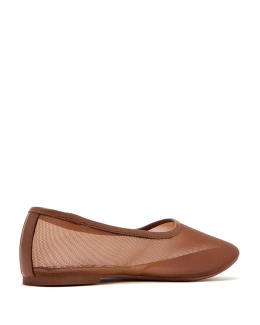 Senso Mesh Ballerina Shoes in Brown | Lyst