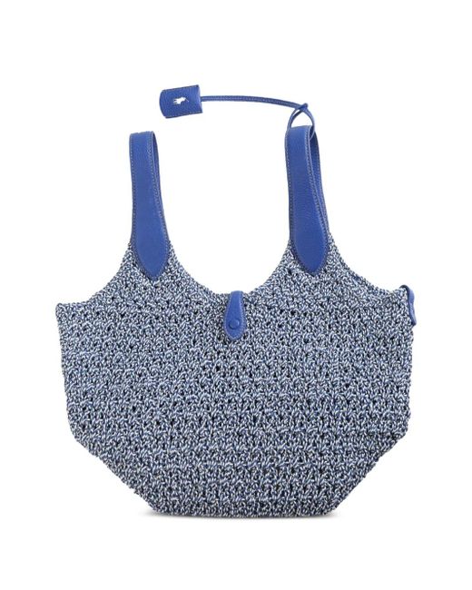 Polo Ralph Lauren Leather Tote Bag in Blue | Lyst