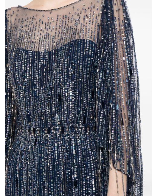 Jenny Packham Rhapsody Sequin-embellished Gown in Blue | Lyst