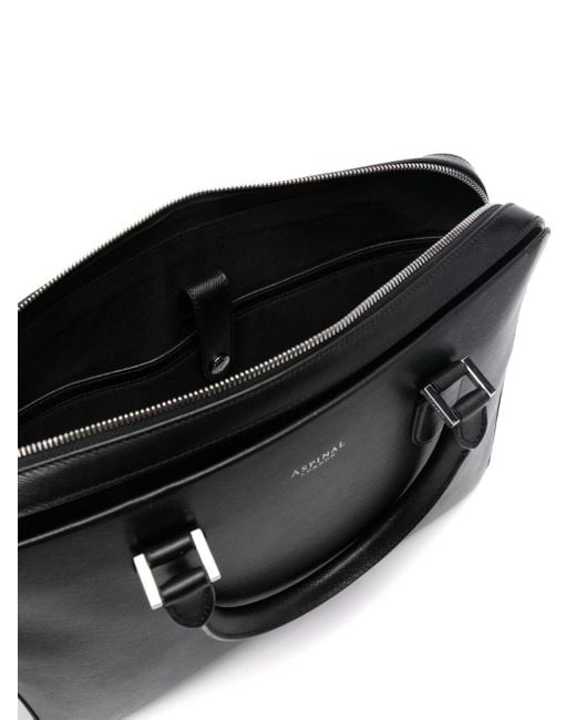 Aspinal of London Shield Saffiano Briefcase in Black for Men | Lyst