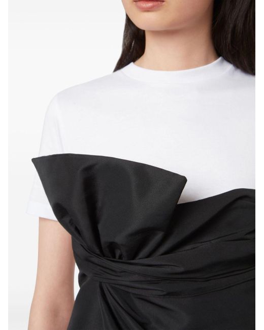 Nina Ricci Wraparound-Bow T-Shirt in Black | Lyst