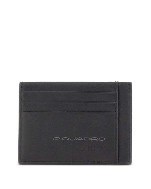 Piquadro Logo-Print Leather Cardholder in Black for Men | Lyst UK